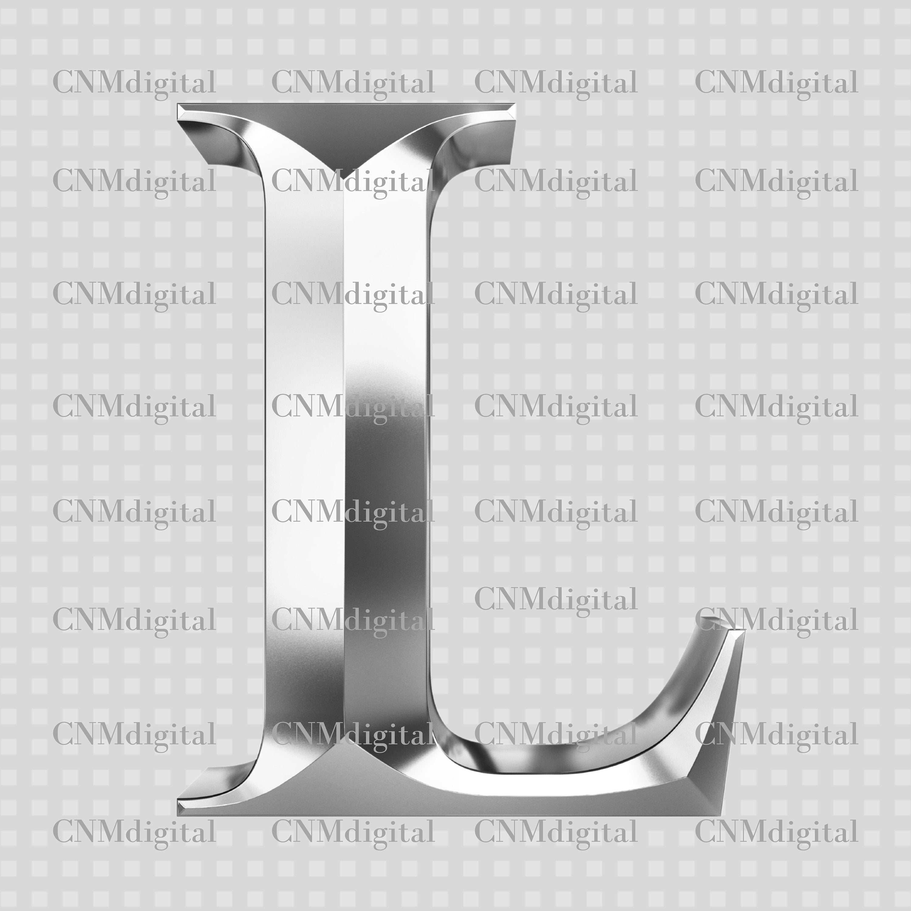 Silver Letters, English Alphabet, Instant Download, Digital File ...