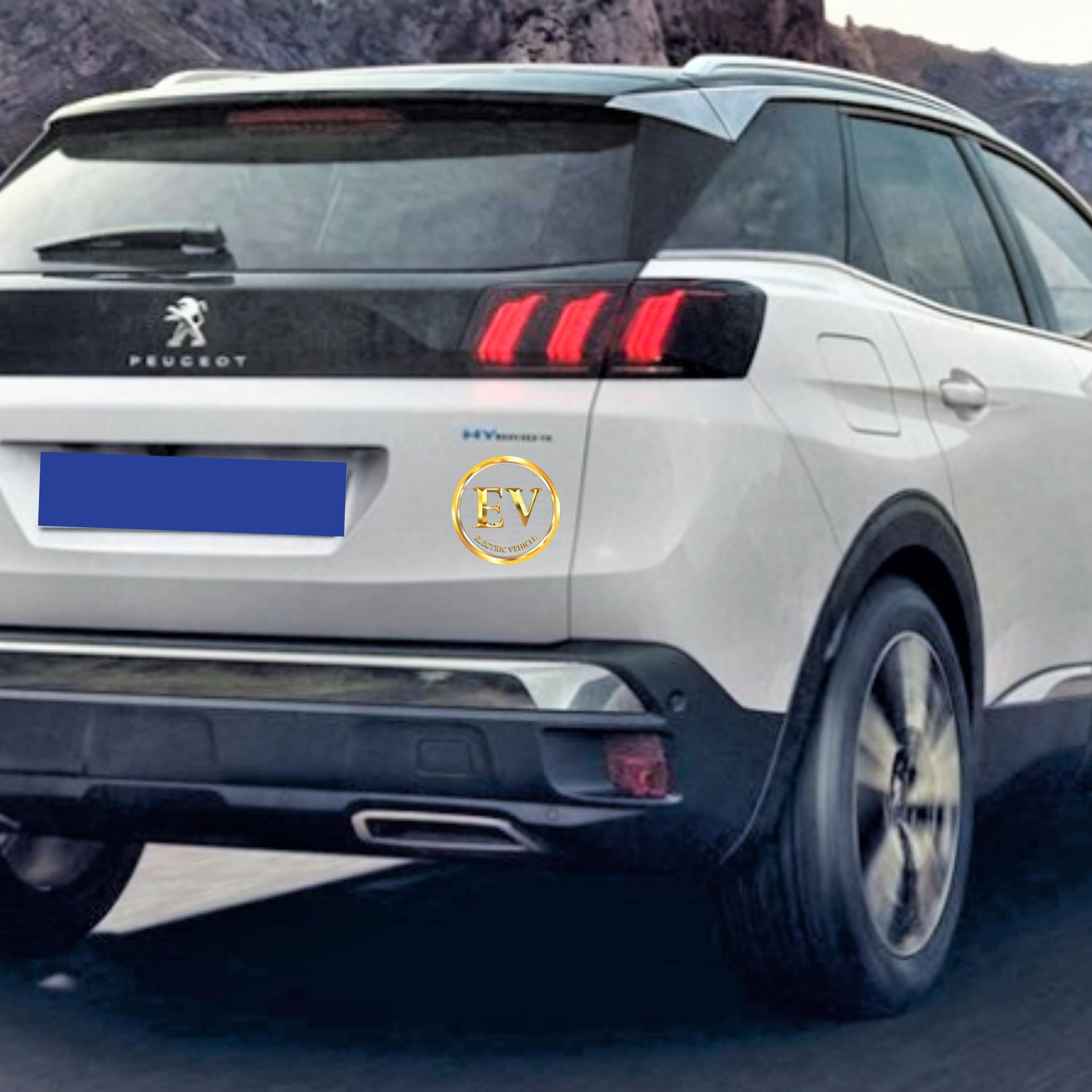 Electric Vehicle, Sticker, EV Gold Color Letter, Vinyl Decal for ...