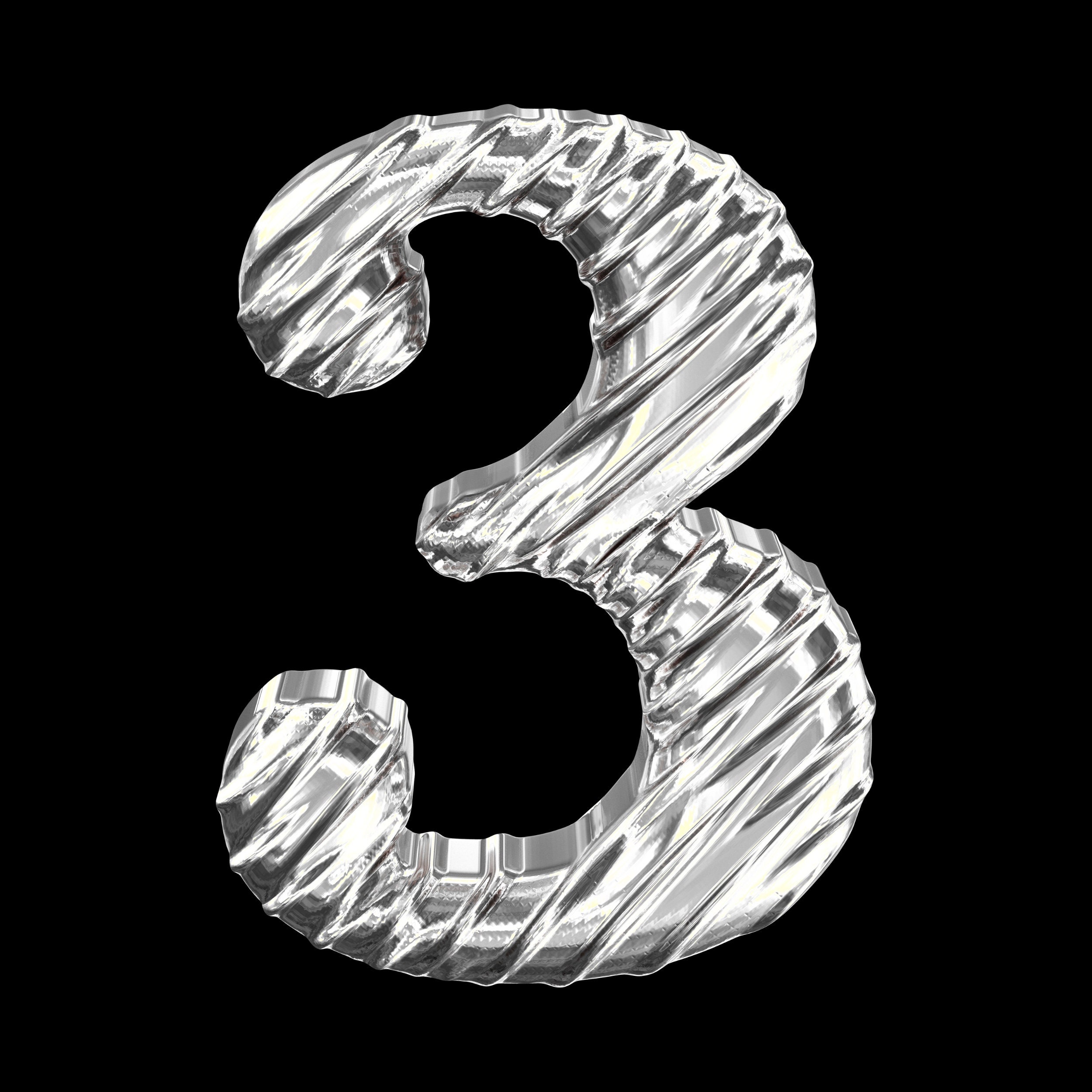 Digital Numbers Clipart. Silver Color, Instant Download PNG Format ...