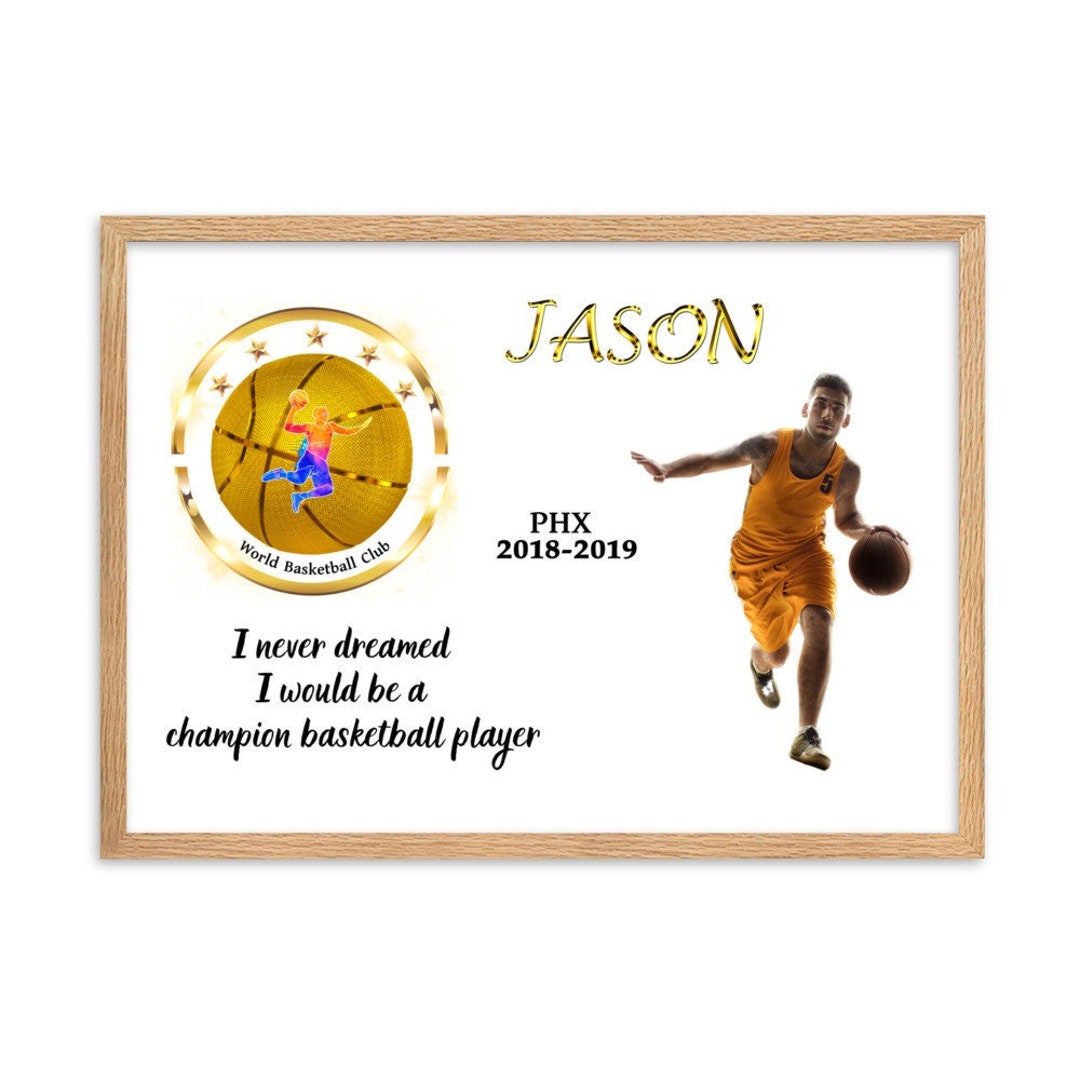 Personalized Printable Gift for Basketball Player Team Gift, Basketball ...