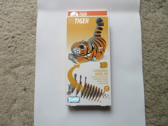 Eugy Tiger 3D Cardboard Model Kit - Etsy
