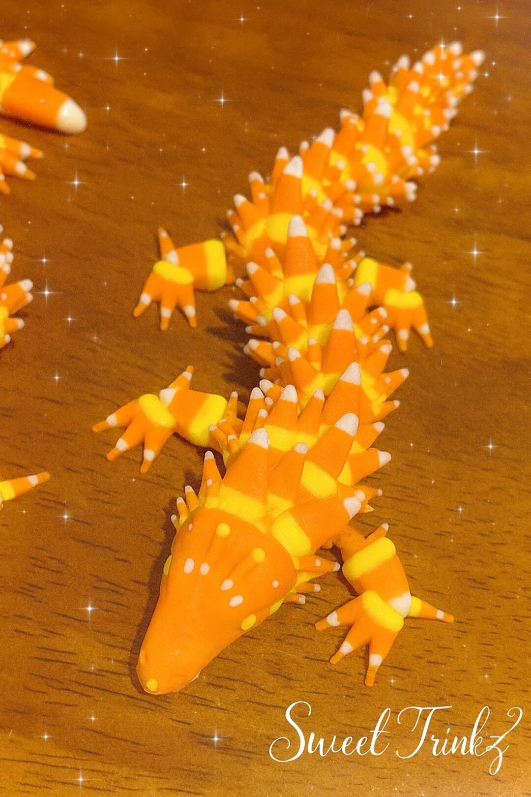 3D Printed Candy Corn Dragon, Halloween Decor, Fall Decor, Desk Toy - Etsy