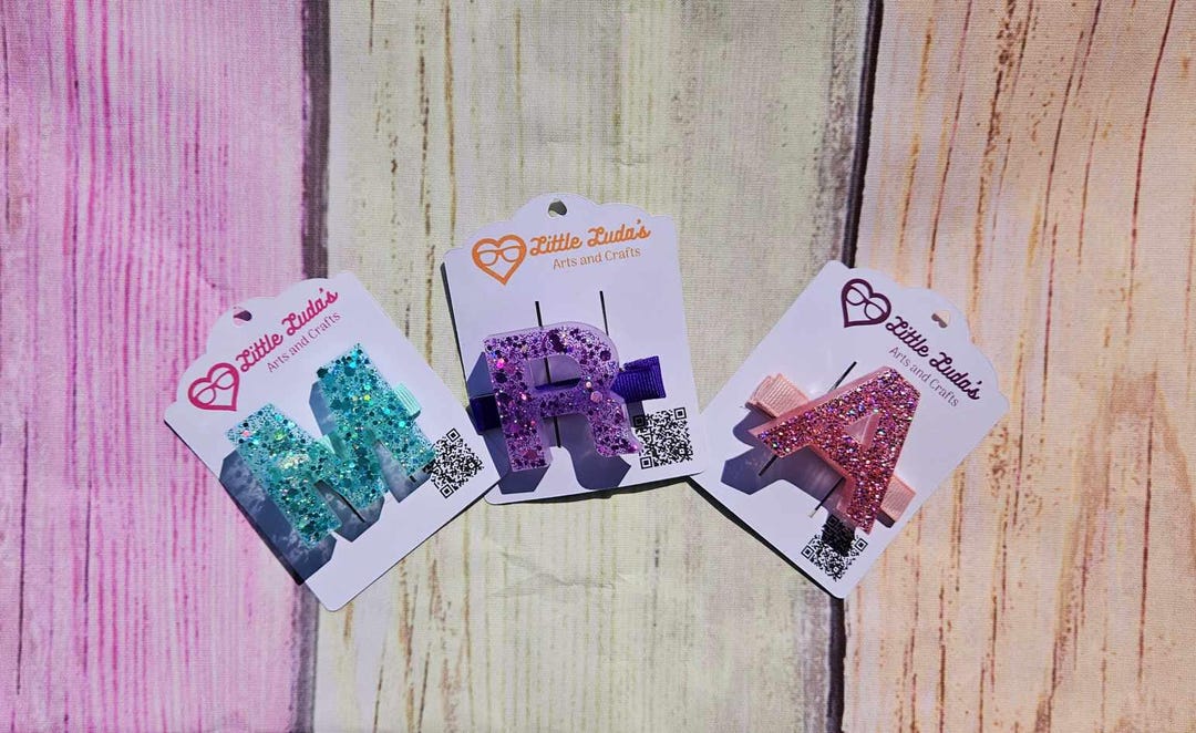 Personalized Hair Clips, Alphabet Hair Clips, Name Hair Clips, Resin ...