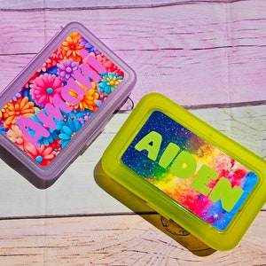 Personalized Pencil Box, Glitter Pencil Box, Boys Pencil Box, Flower ...