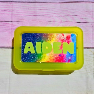 Personalized Pencil Box, Glitter Pencil Box, Boys Pencil Box, Flower ...