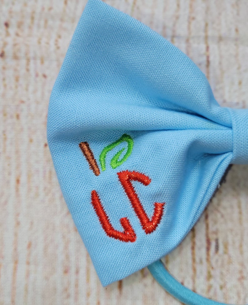 Personalized School Uniform Bows, Personalized Fabric Bows, Custom ...