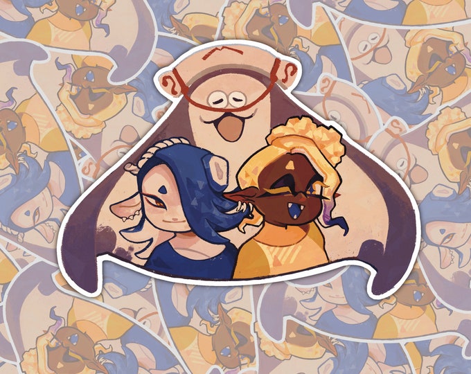 Splatoon 3 Deep Cut Sticker (frye, Shiver, and Big Man) - Etsy