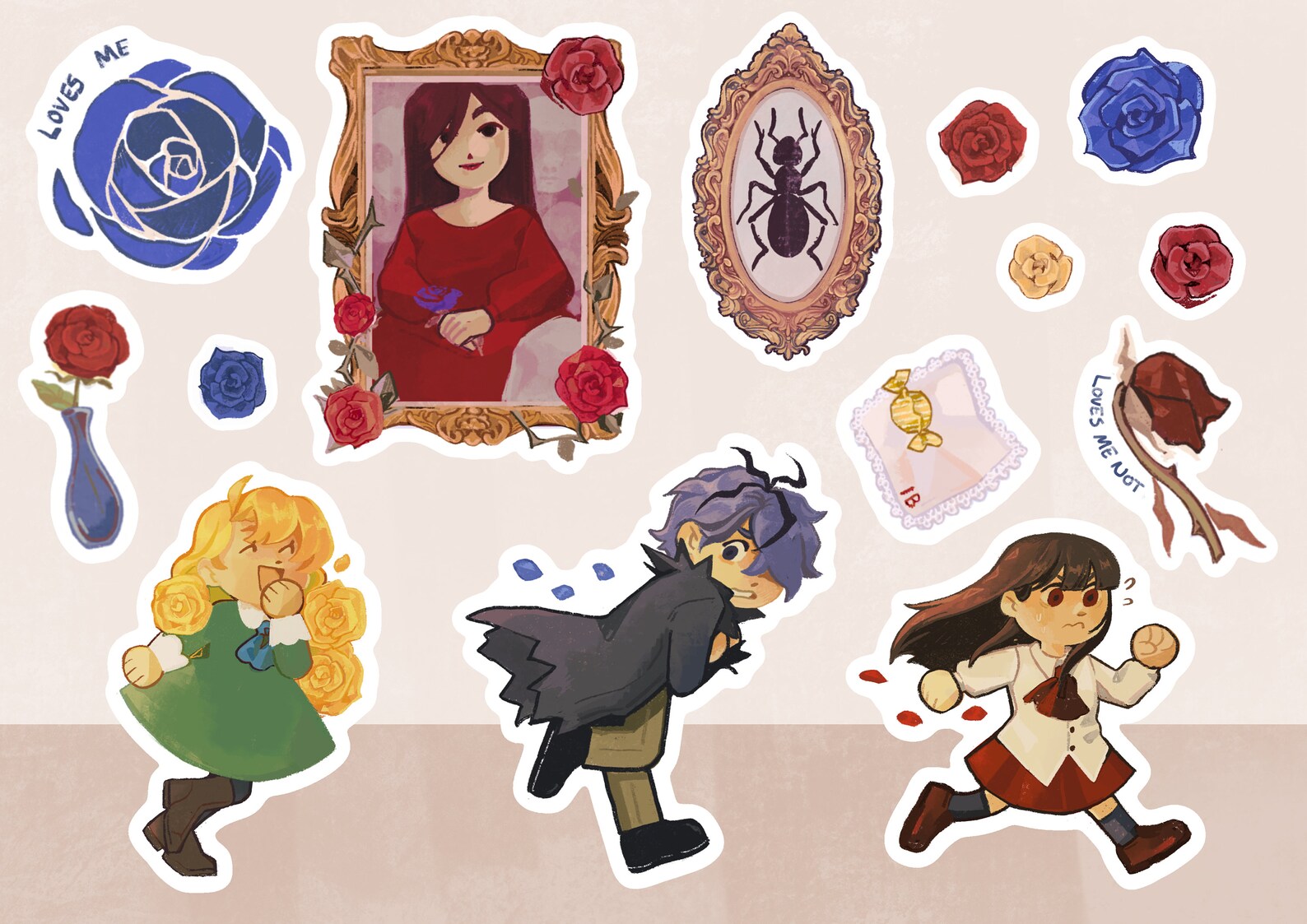 Ib Game Sticker Sheet | Etsy