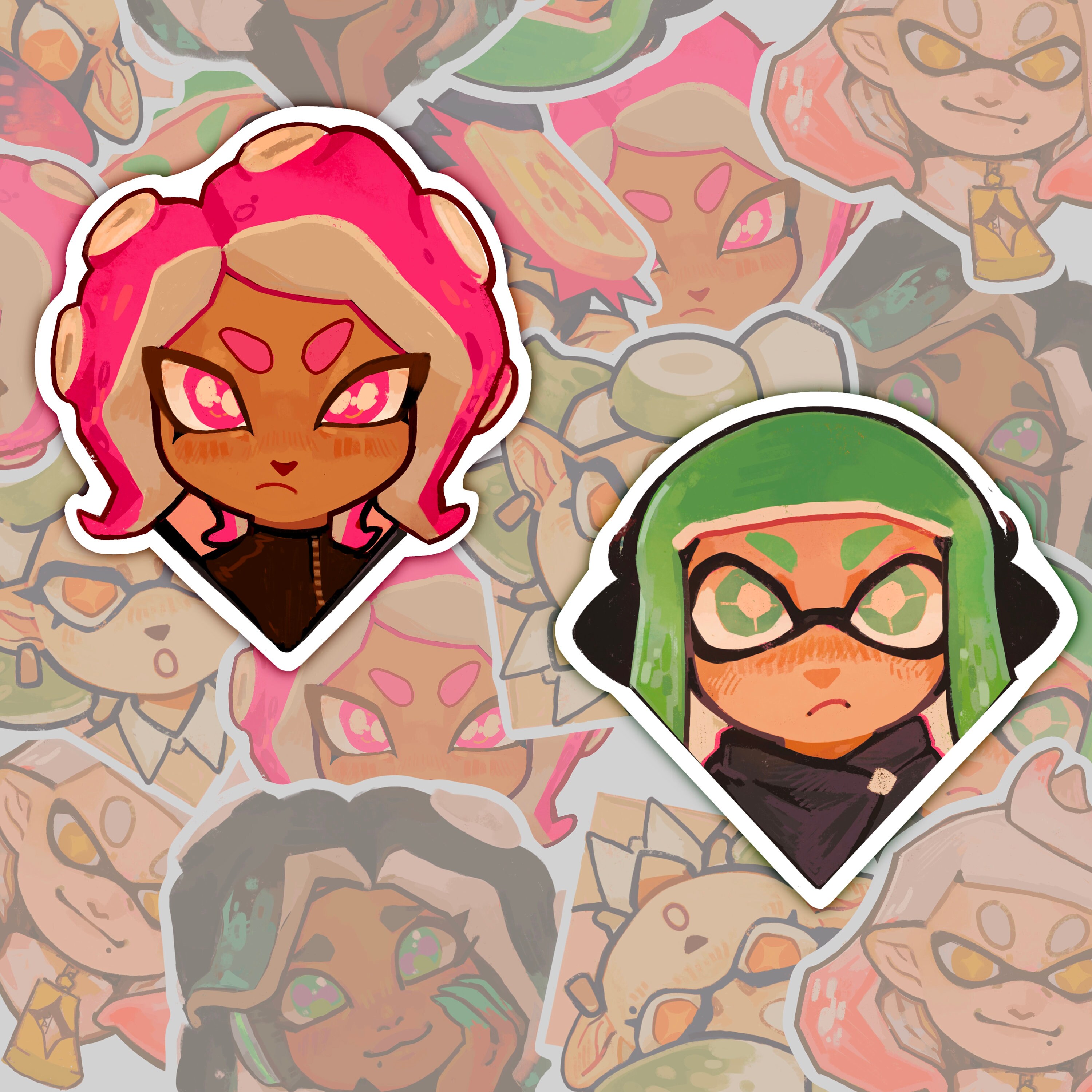 Splatoon Stickers Squid Sisters off the Hook Agents 3 and - Etsy