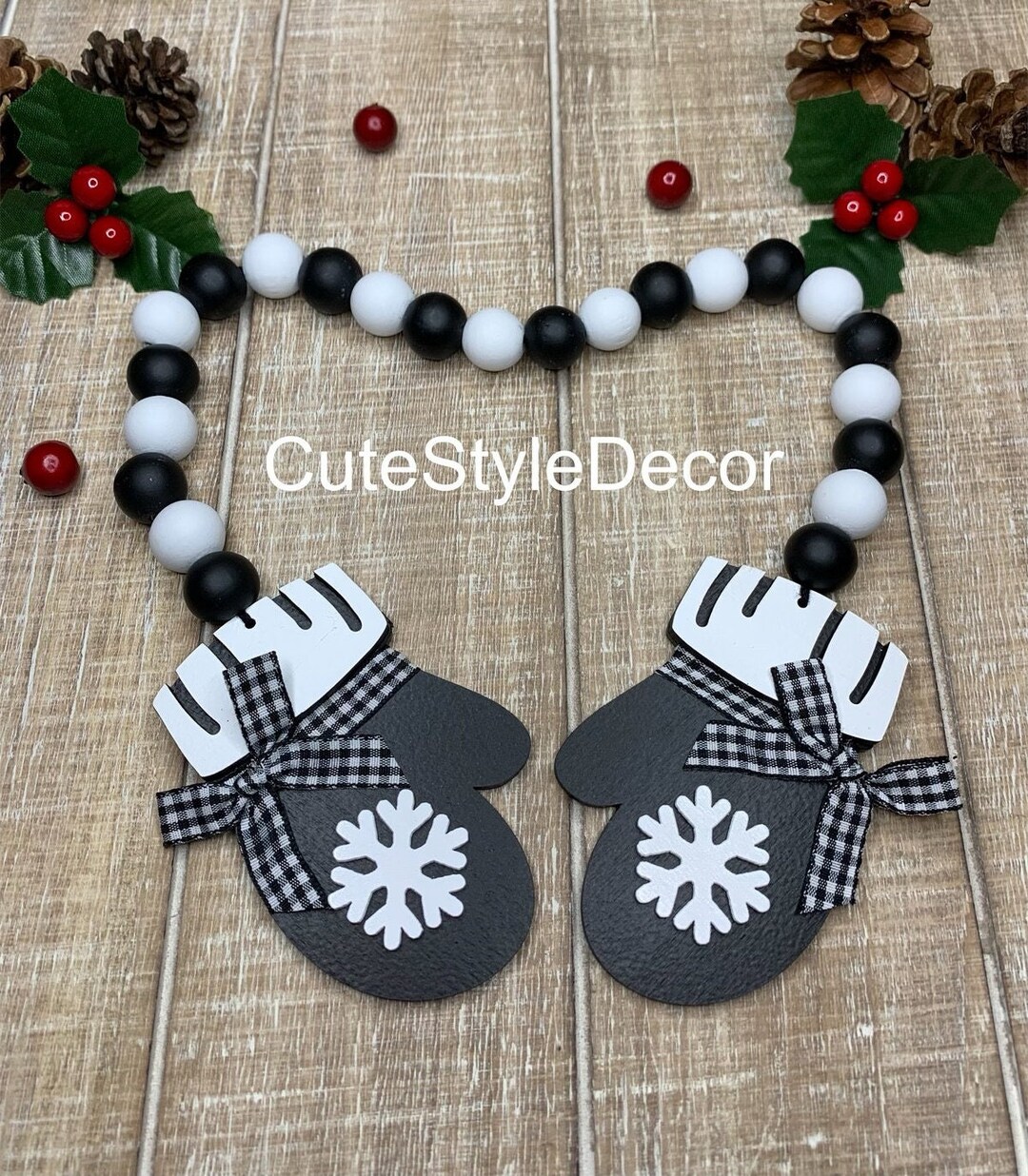 Mittens | Winter Mitten Decor | Winter Tiered Tray Decor | Snowflake ...