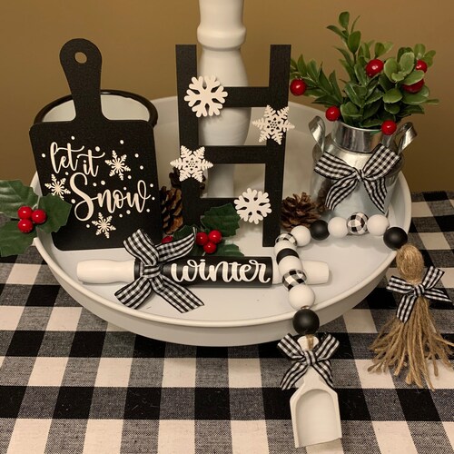 Mini Wooden Spoons Christmas Tiered Tray Decor Coffee Bar | Etsy