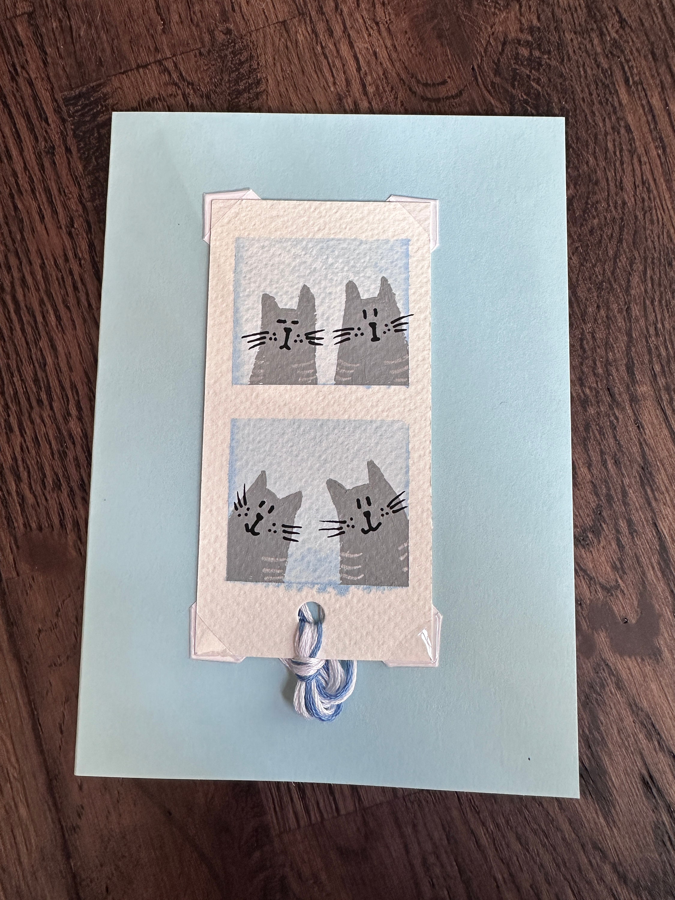 Cute Cats in a Photo Booth / Photo Strip Acrylic Hand Painted Book Mark ...