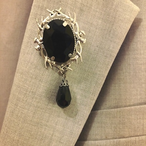 Gothic Black Antler Brooch Witchy Pagan Folk Horror - Etsy