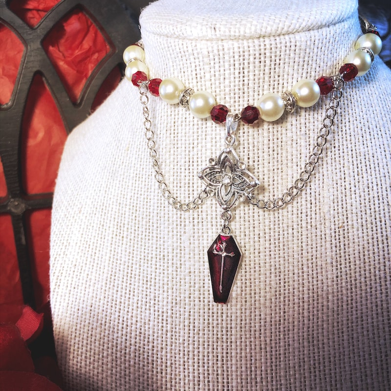 Blood Pearl Necklace - Etsy