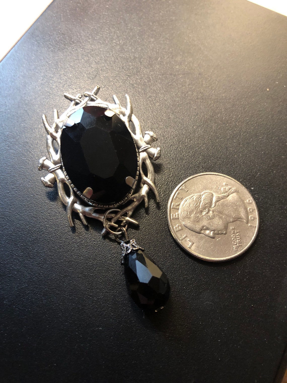 Gothic Black Antler Brooch Witchy Pagan Folk Horror - Etsy