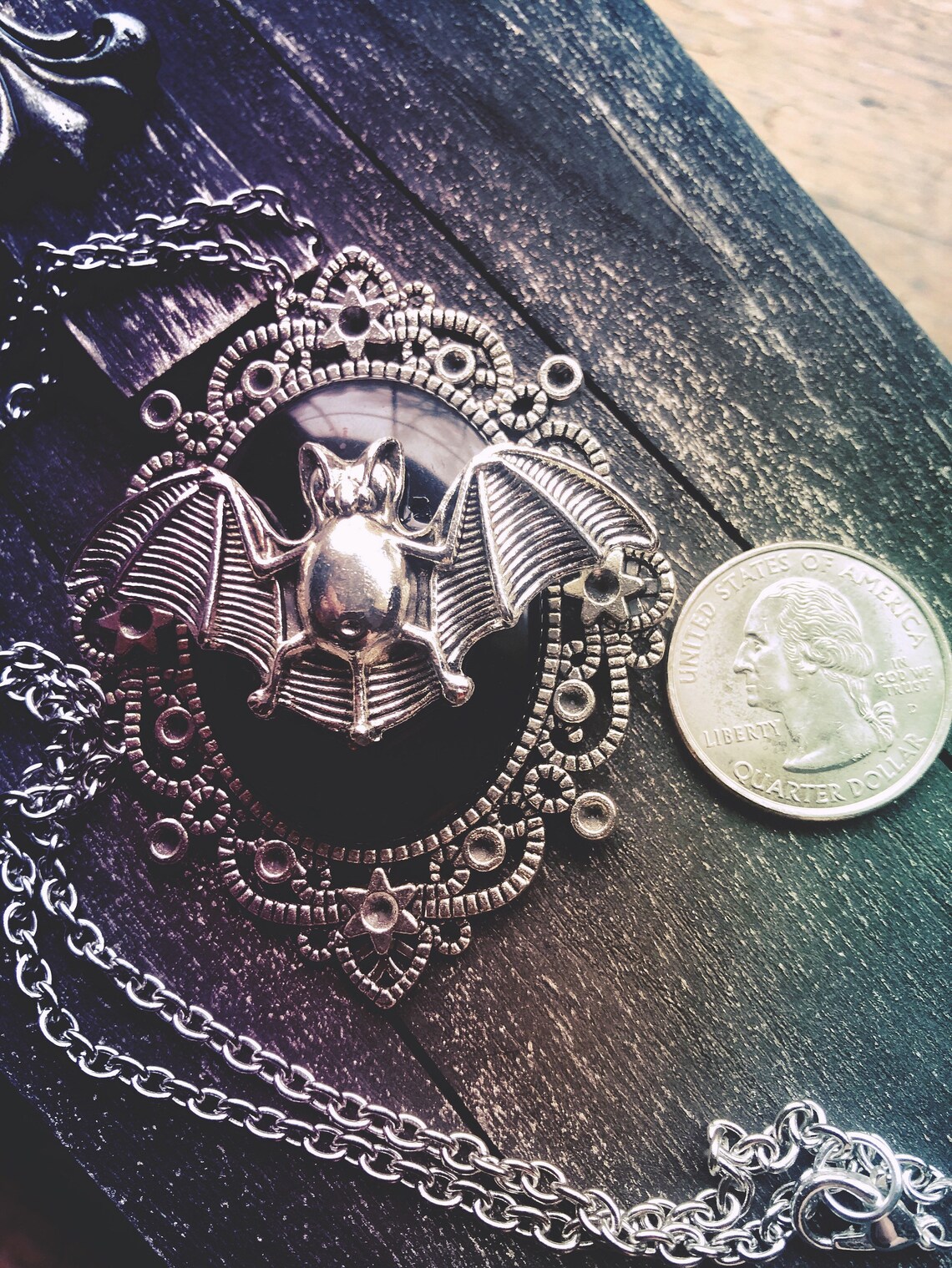 Gothic Vampire Bat Necklace Goth Punk Halloween - Etsy