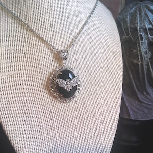 Silence: Gothic Death Head Moth Necklace Black Goth - Etsy