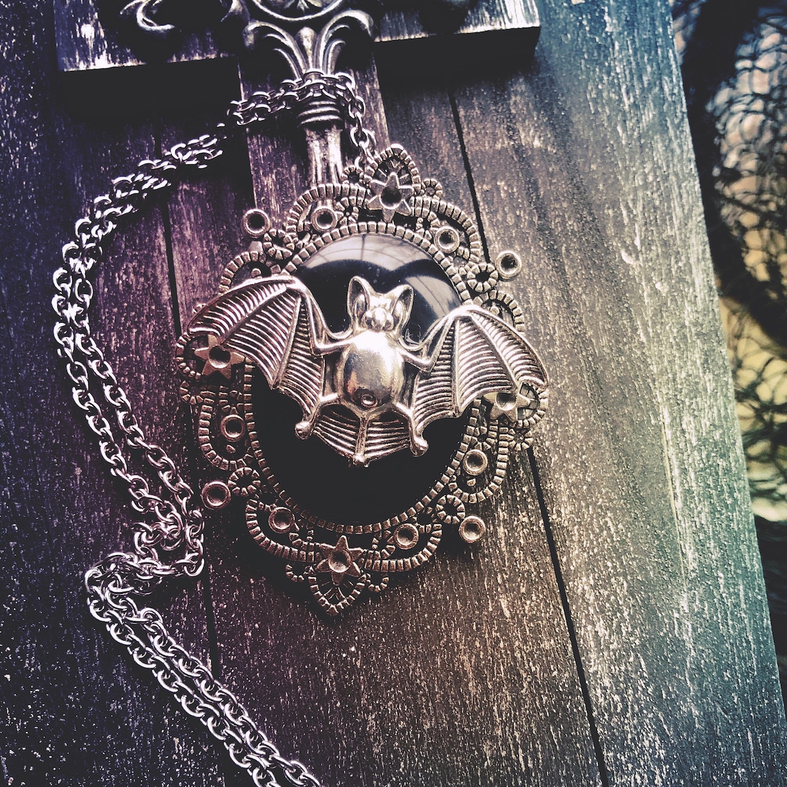 Gothic Vampire Bat Necklace Goth Punk Halloween - Etsy