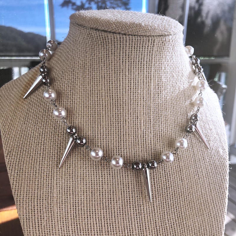 925 Spike Choker - Etsy