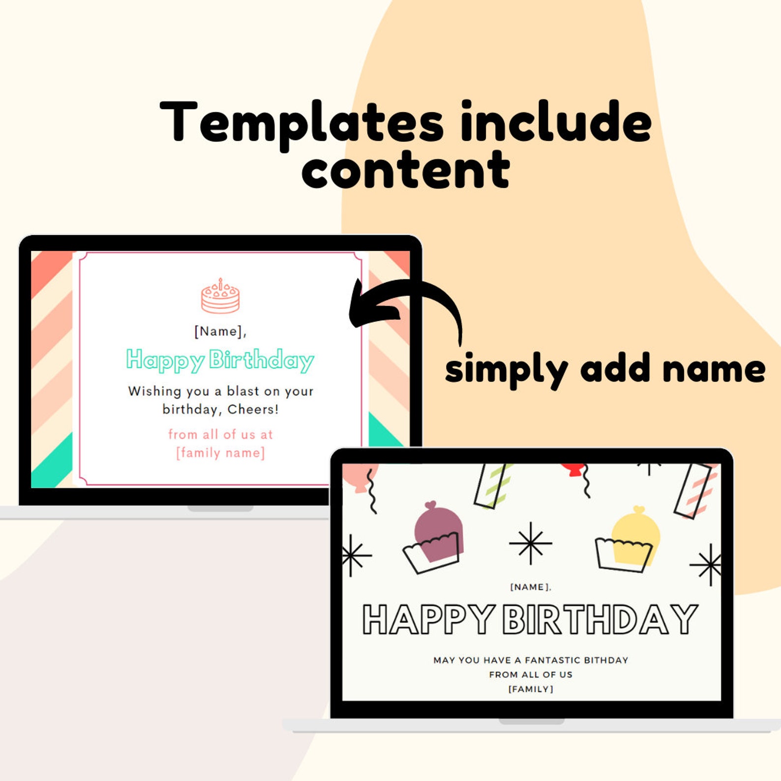 Templates for Canva Birthday cards for kids Card Template | Etsy