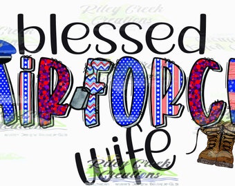Blessed Air Force Mom 300PNG Digital Download. Sublimation - Etsy
