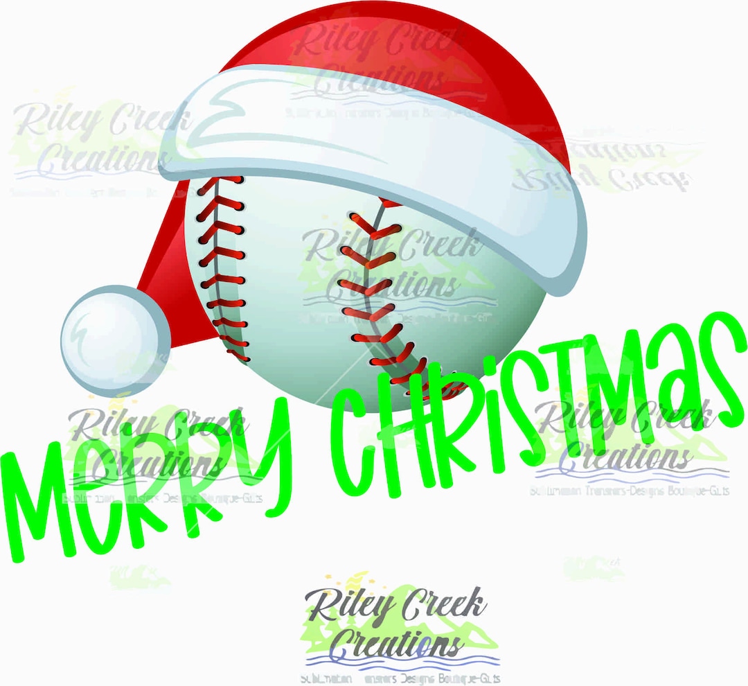 Merry Christmas Baseball 300PNG Digital Download. Sublimation Designer ...