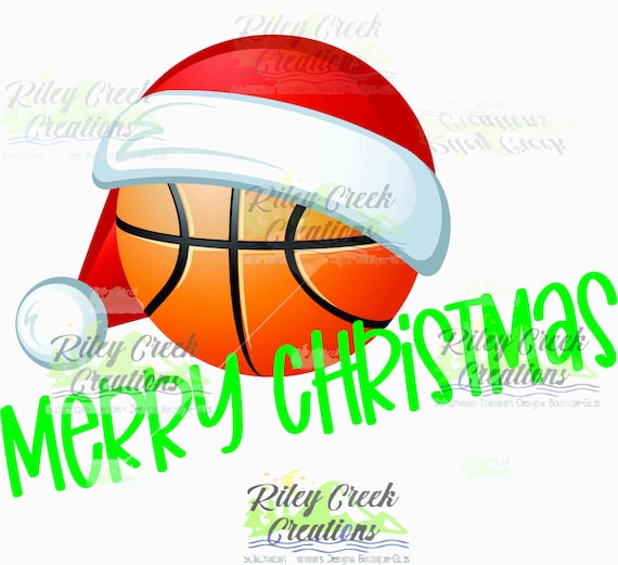 Merry Christmas Basketball 300PNG Digital Download. - Etsy