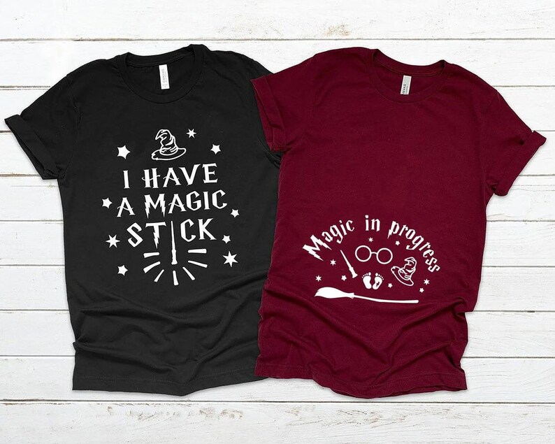 Magic in Progress Couples Matching Maternity Expecting - Etsy
