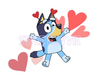 Bluey Valentines Day Png - Etsy