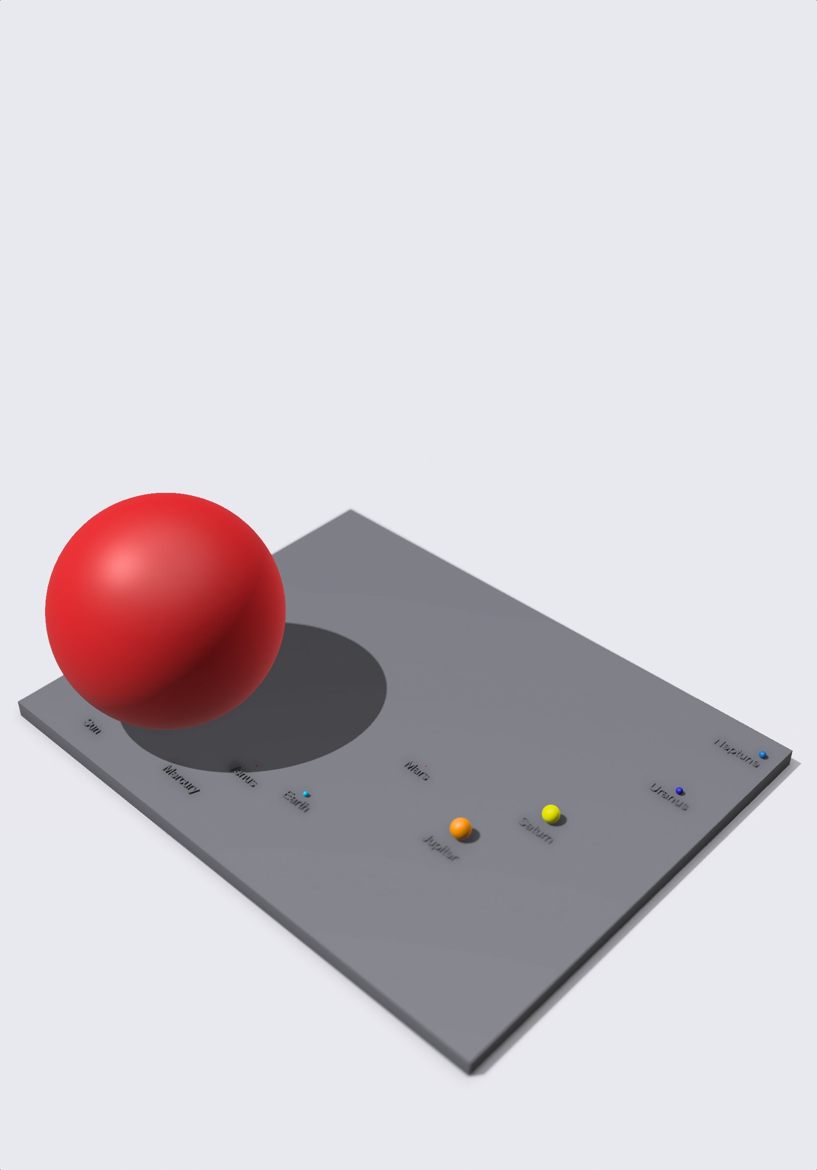 Solar System Scale Model 3d Print STL File - Etsy