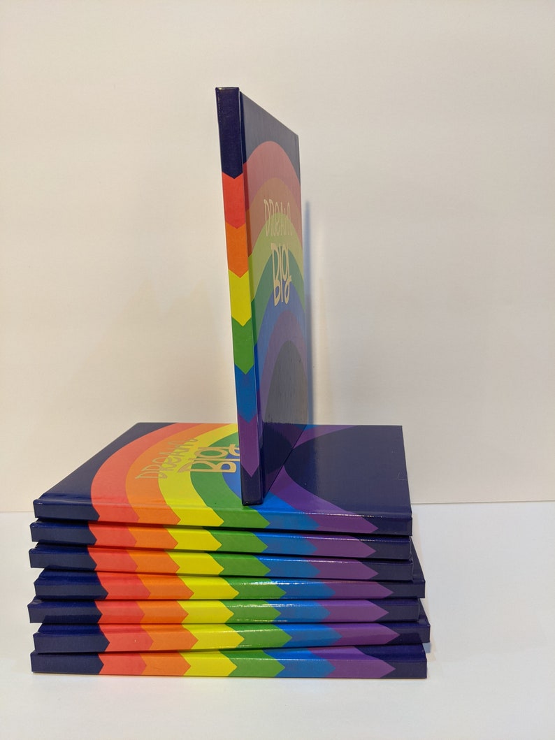 Personalized Rainbow Blank Journal Book - Etsy