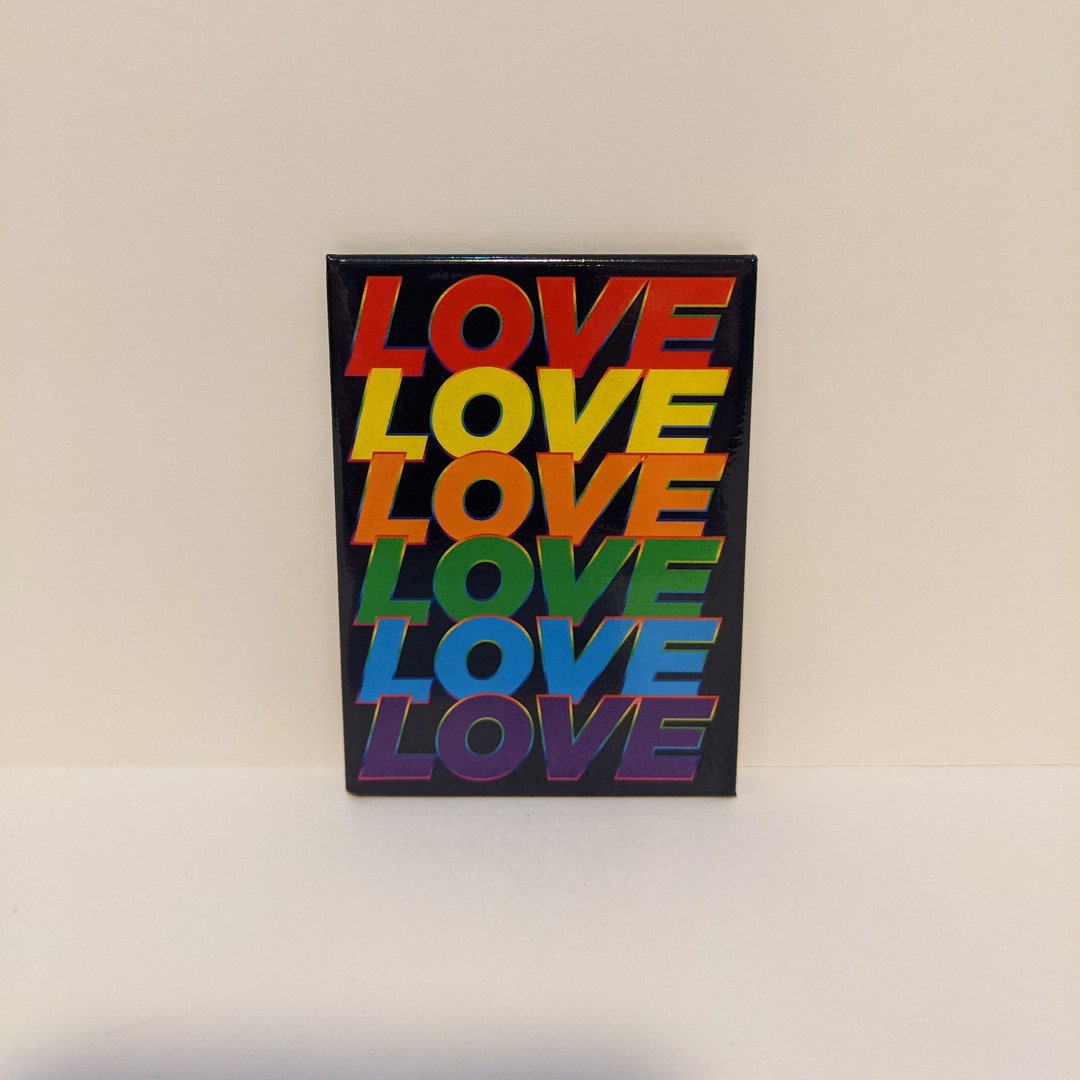 Rainbow Love Refrigerator Magnet - Etsy UK