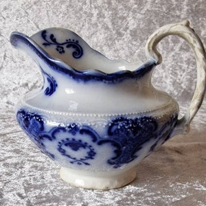 A Rare Flow Blue ‘alton’ Cream Jug Made by W.H. Grindley C1890s. so ...