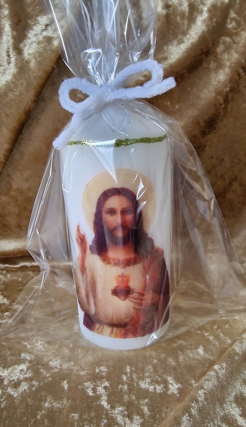 JESUS CHRIST CROSS Candle, Christian Candle Faith Candle Love Candle ...