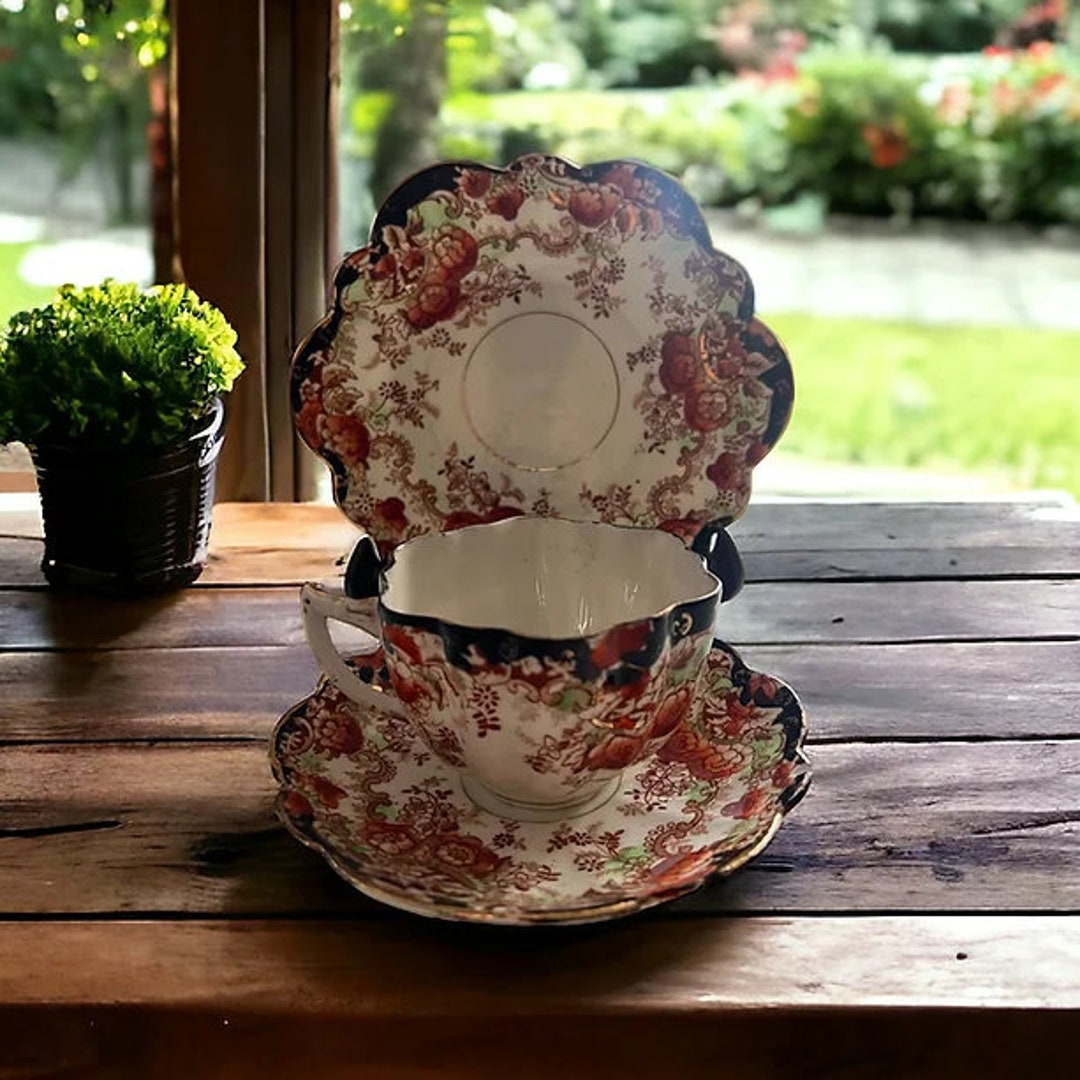 Vintage Melba English Imari Trio Exquisite Hand Painted Tea Set by ...