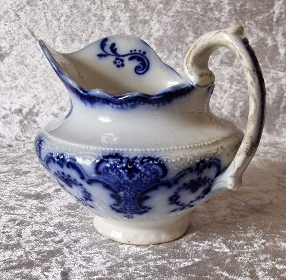 A Rare Flow Blue ‘alton’ Cream Jug Made by W.H. Grindley C1890s. so ...
