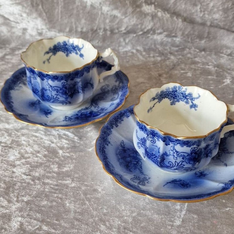 Flow Blue Tea Cup - Etsy