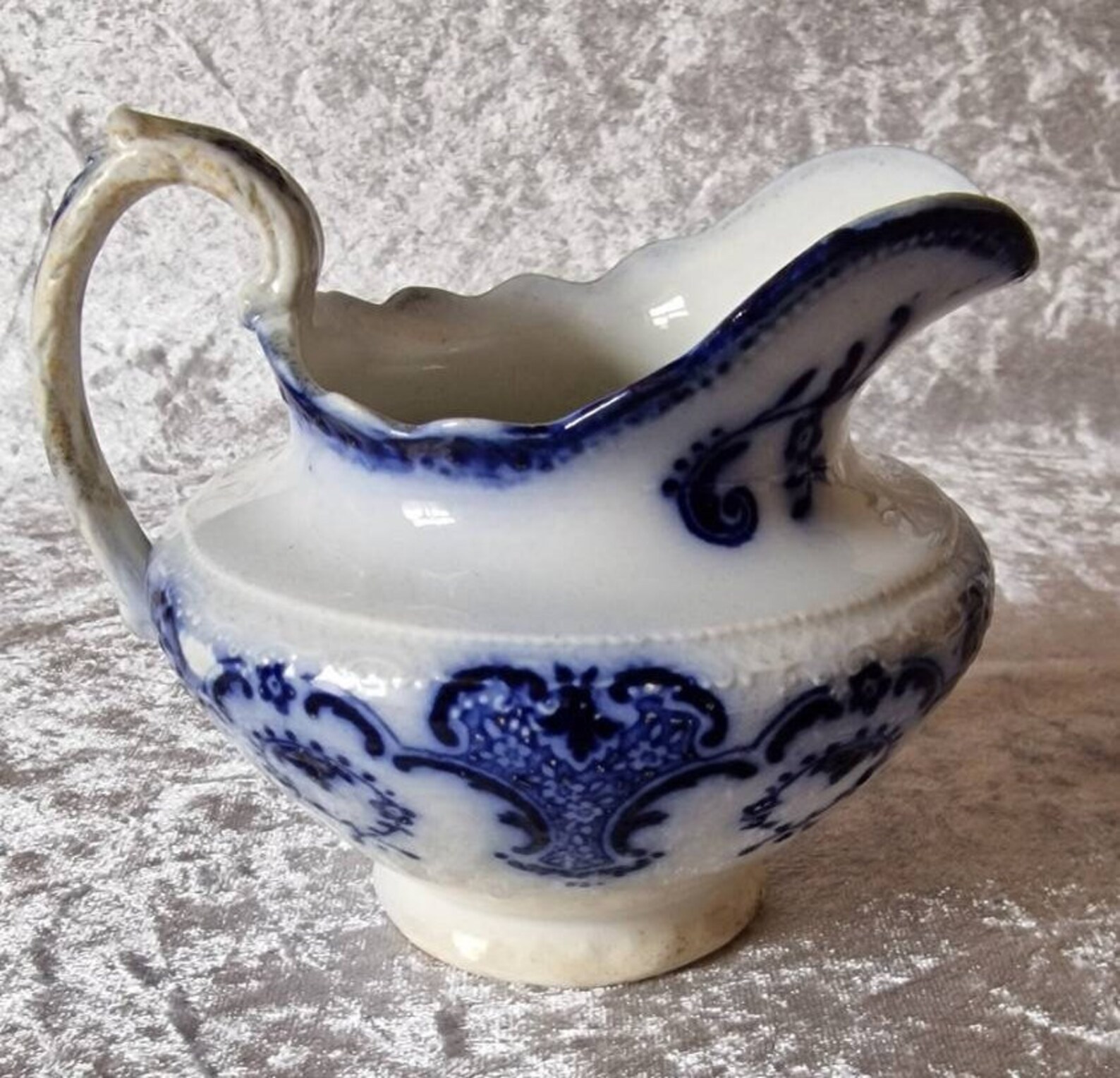 A Rare Flow Blue ‘alton’ Cream Jug Made by W.H. Grindley C1890s. so ...