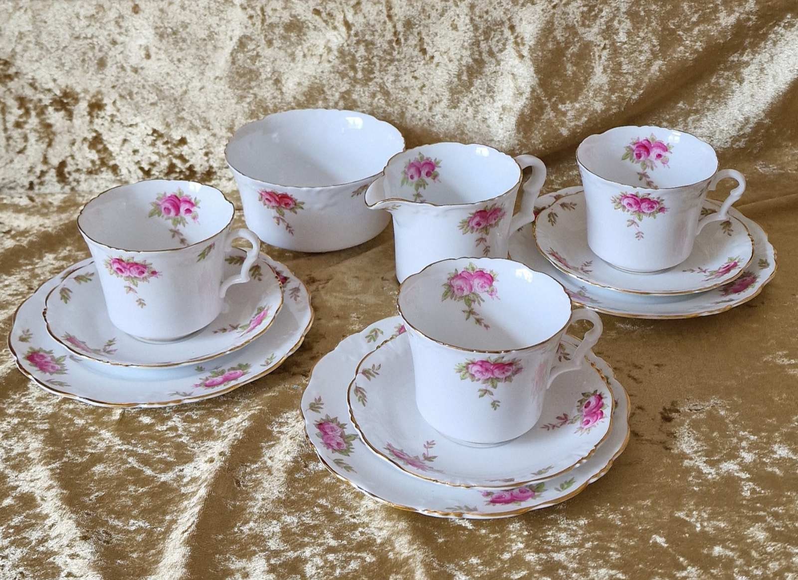 Vintage Collingwood England Rose Swags Floral Tea Set - Etsy