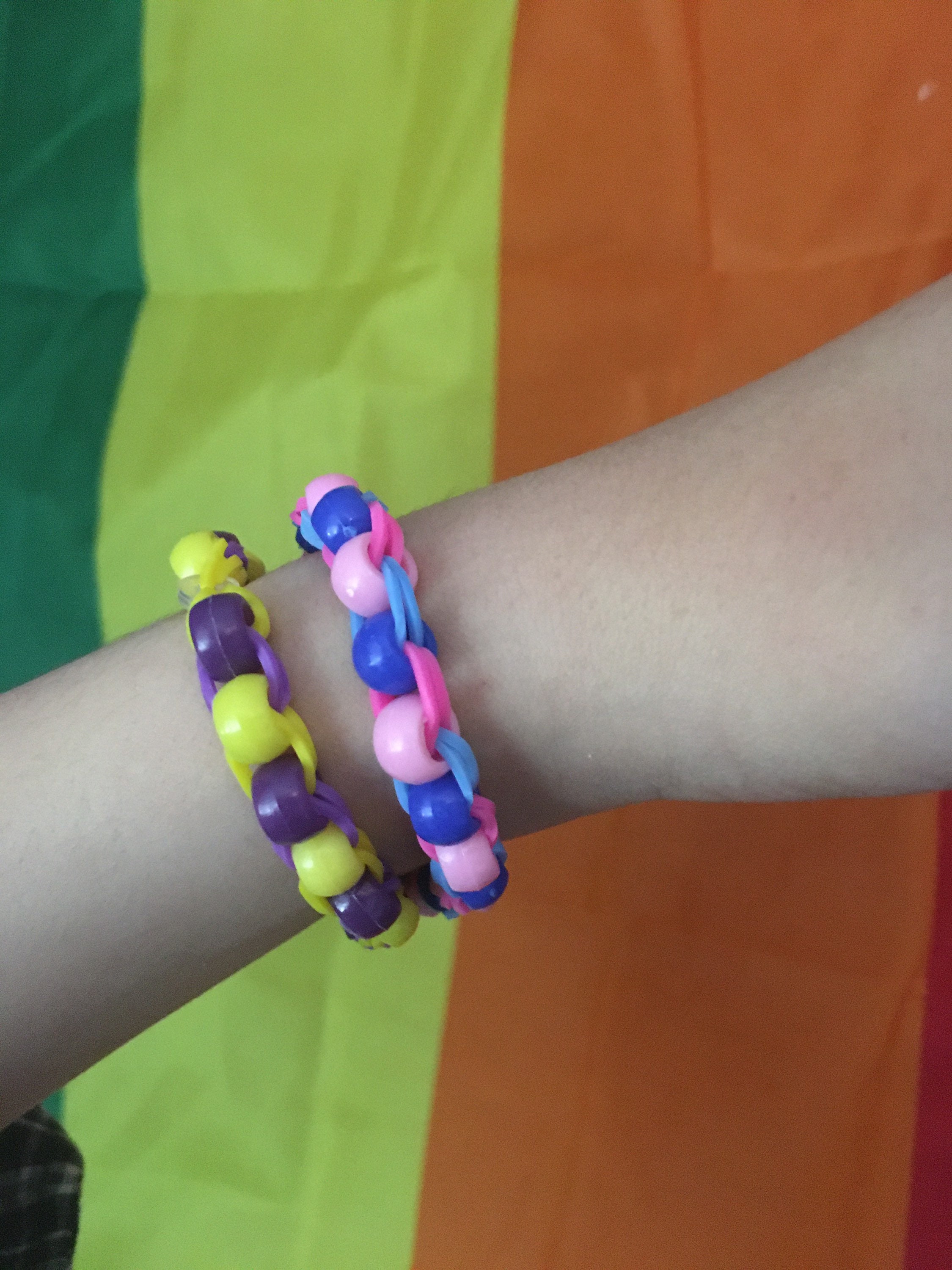 Custom color rainbow loom bead bracelets | Etsy