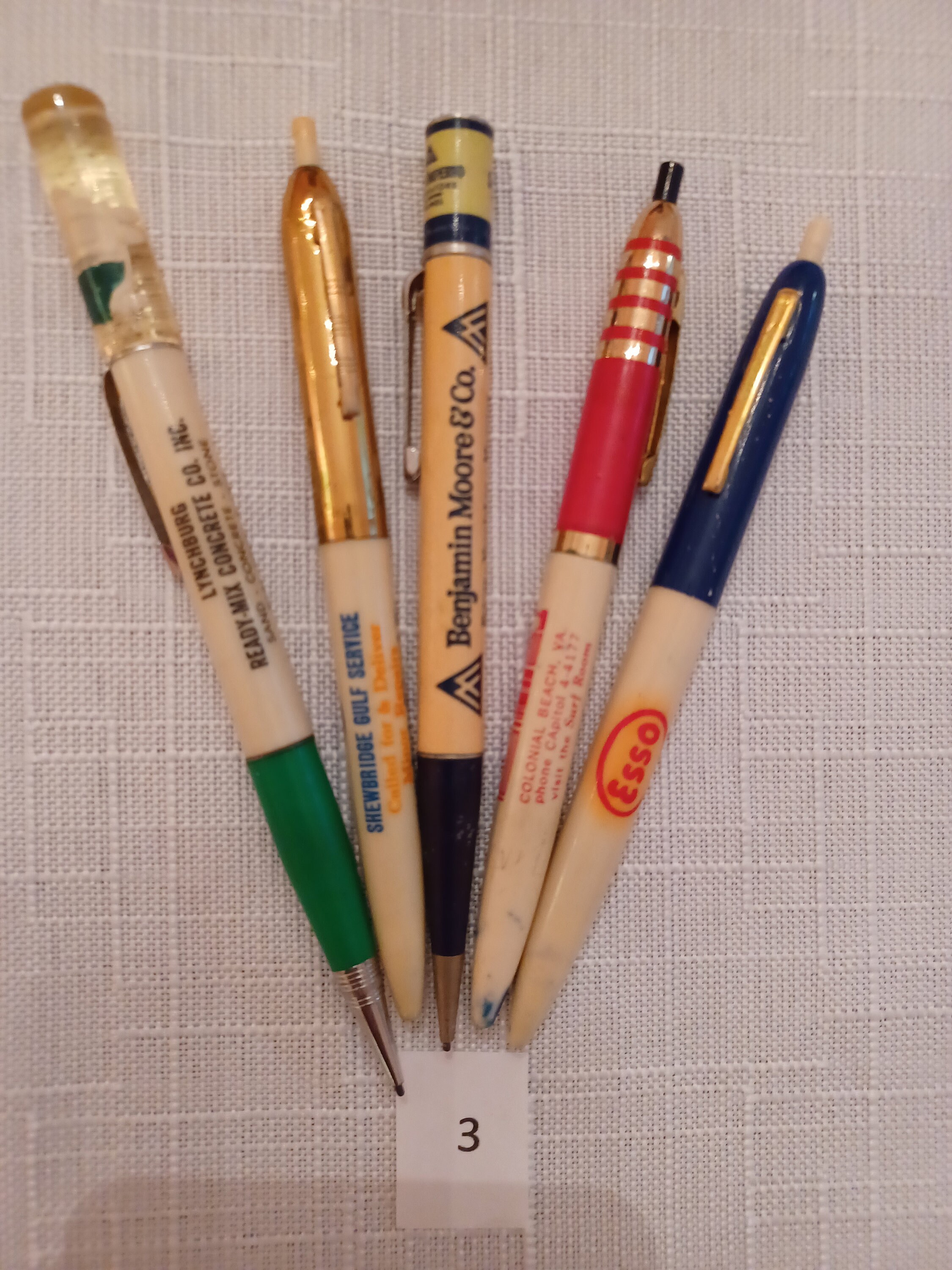 Antique Advertising Pens of 40's and 50's in Separate Sets of 5 Each ...