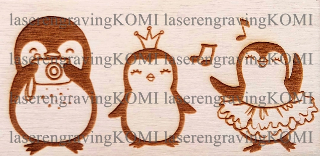 Cute Animals Penguins Laser Cut File, DXF, SVG - Etsy