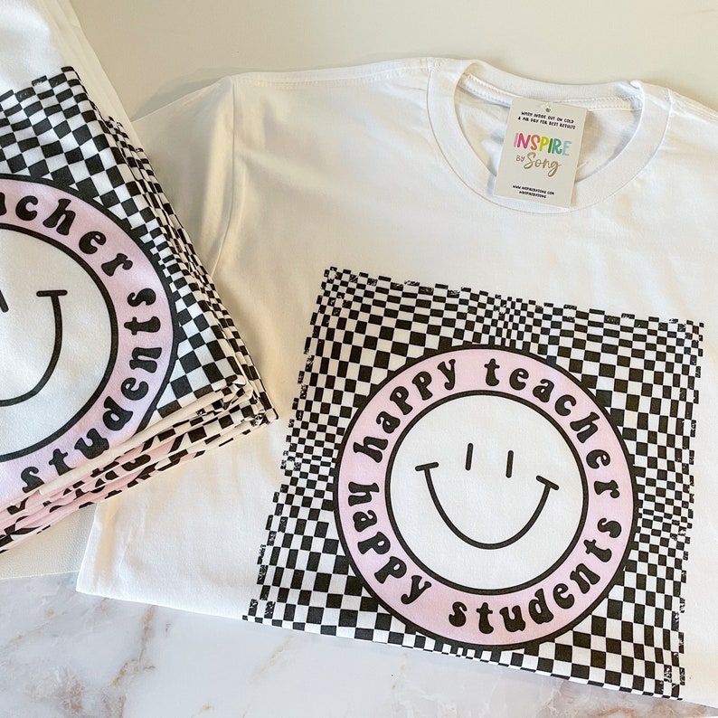 Happy Teacher Happy Students Tshirt, Back to School, Team Group Teacher ...