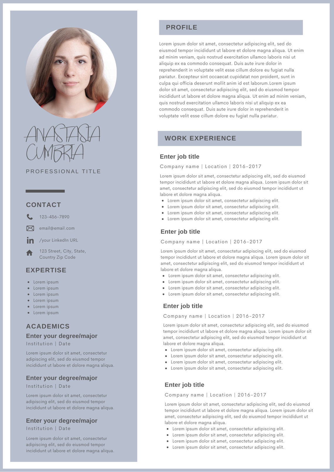 CV PDF Format - Etsy