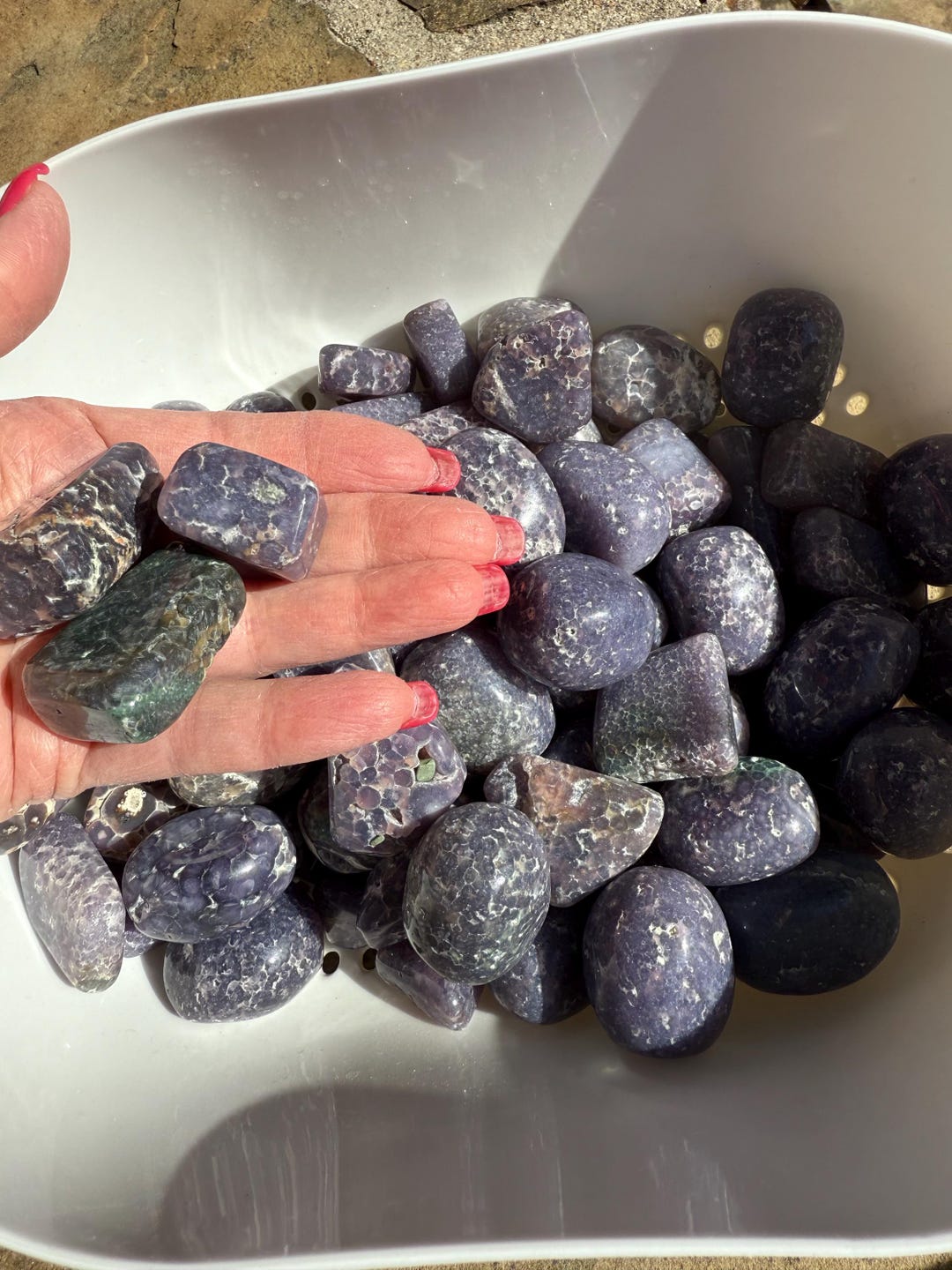 Purple Grape Agate Tumble, Mine-fresh, Authentic, Gift, Meditation ...