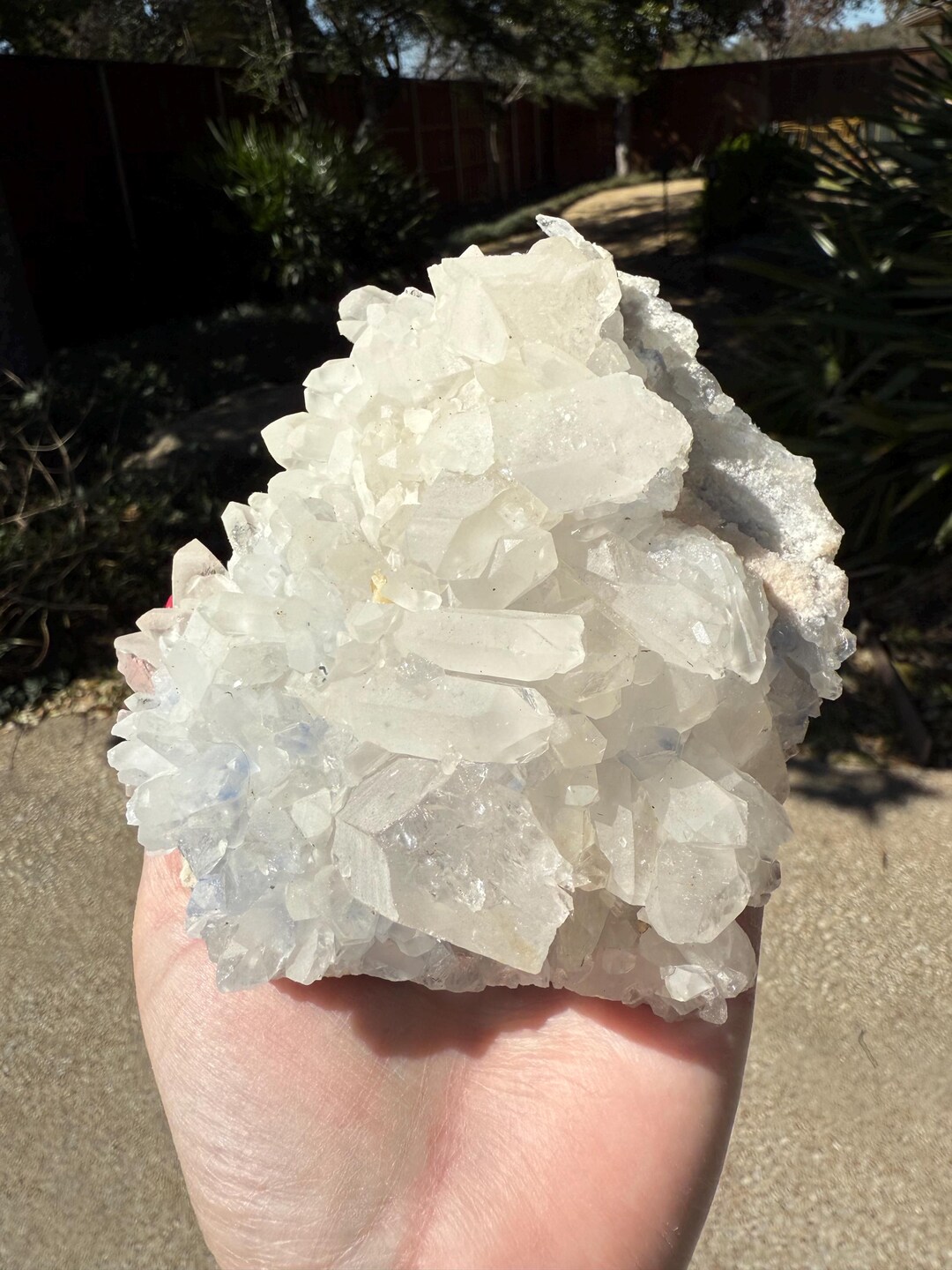 Quartz Cluster Bed Dusted With Dumortierite, Gorgeous and so Rare ...