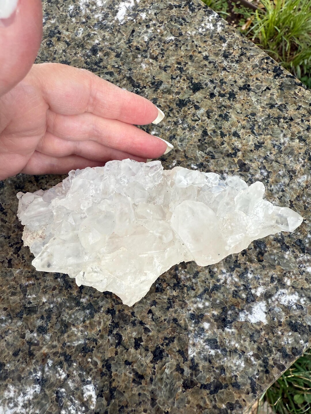 Quartz Cluster Bed Kissed by Dumortierite, Gorgeous and so Rare, Brazil ...