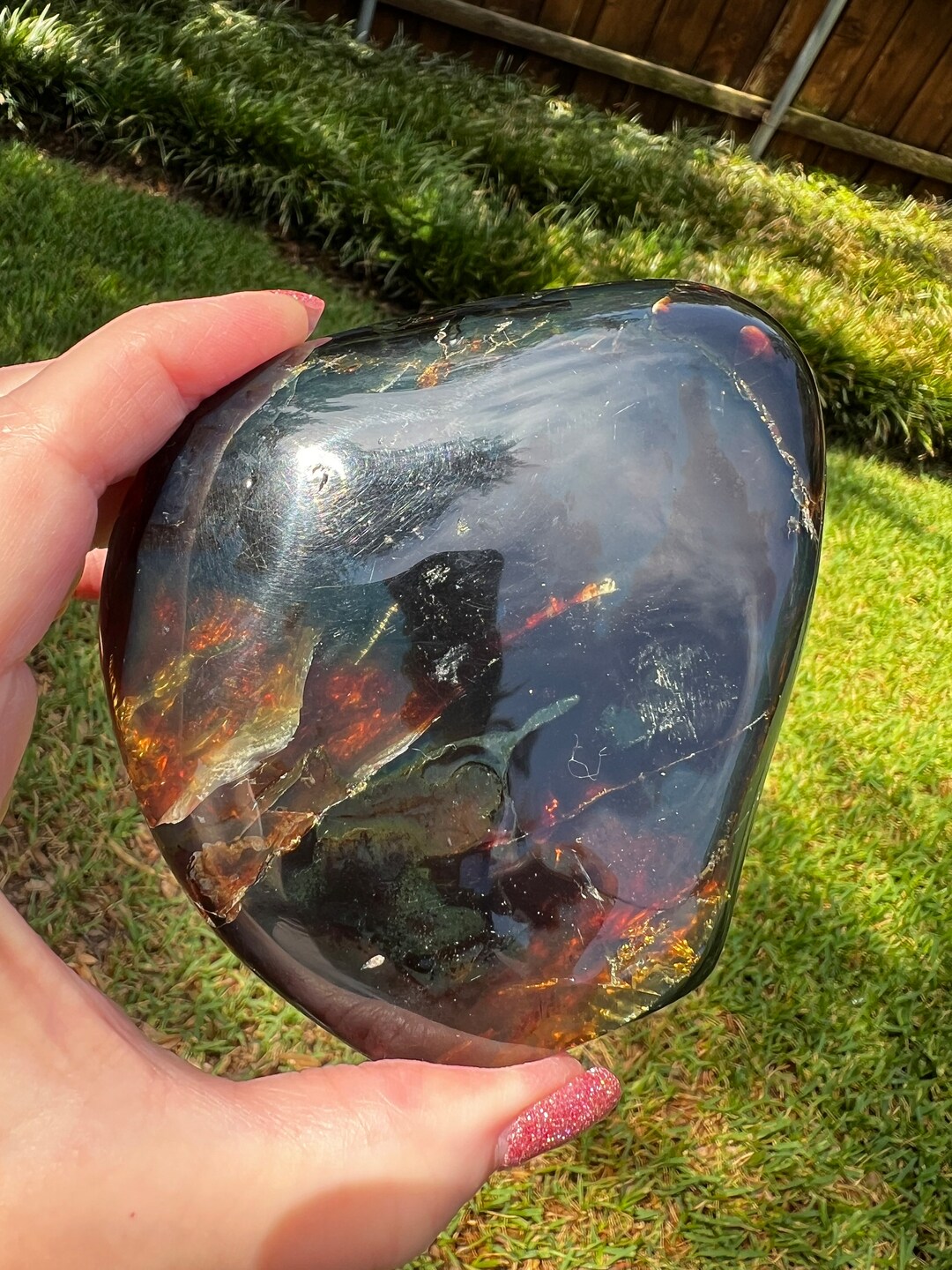 Large Amber Polished Chunk, New, Altar, Gift, High Vibration Crystals ...