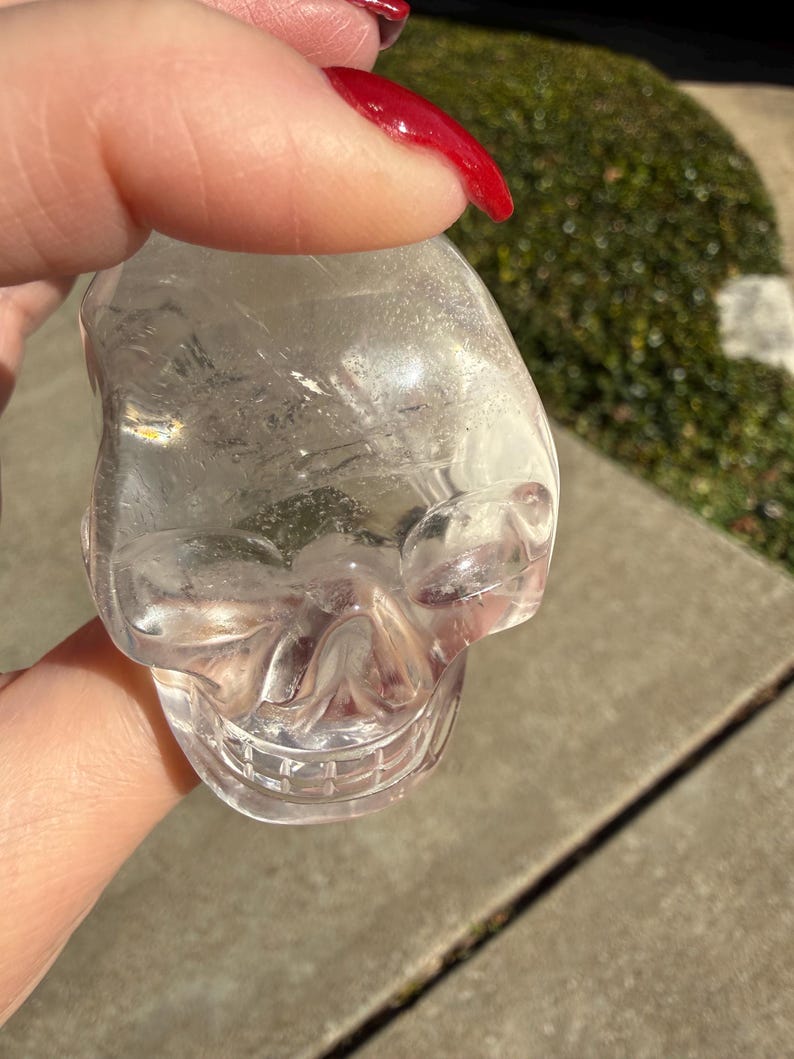 Rainbow Lemurian Quartz Skull, Stunning Carving, High Vibration ...