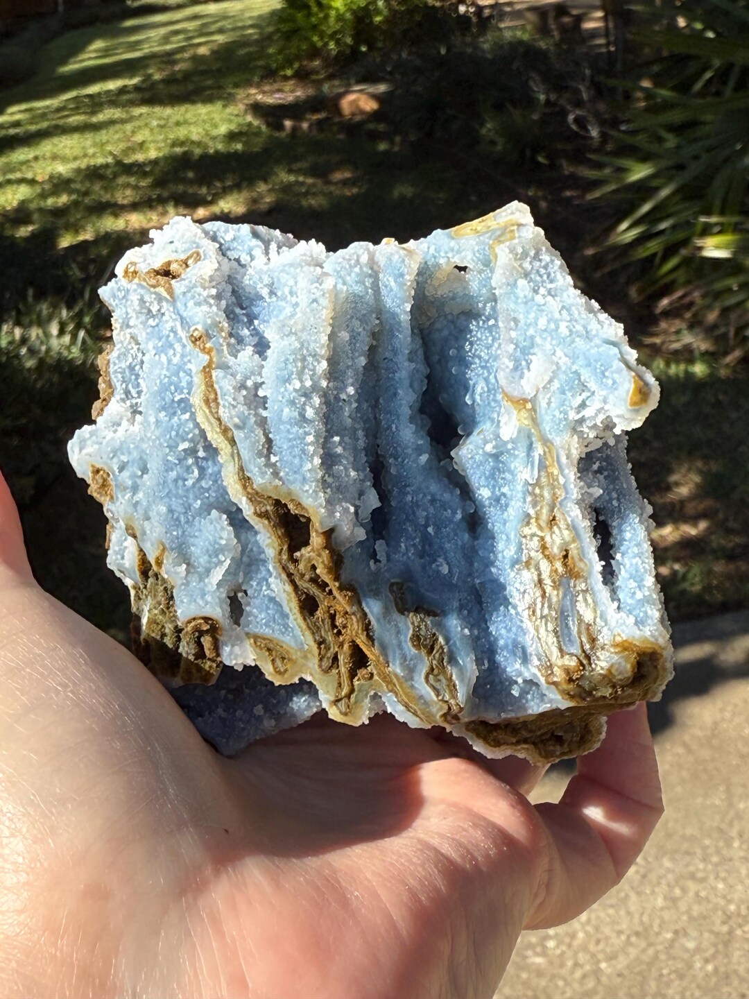 Blue Chalcedony Apophyllite With Sparkle, Celadonite, New, 5”, High ...